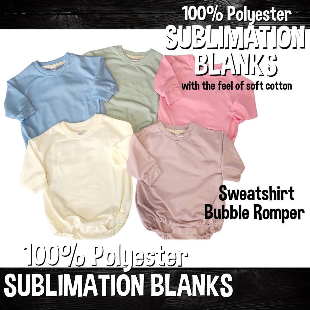 Baggy Sweatshirt Bubble Romper Sublimation Blanks 100% Polyester INFANT ...