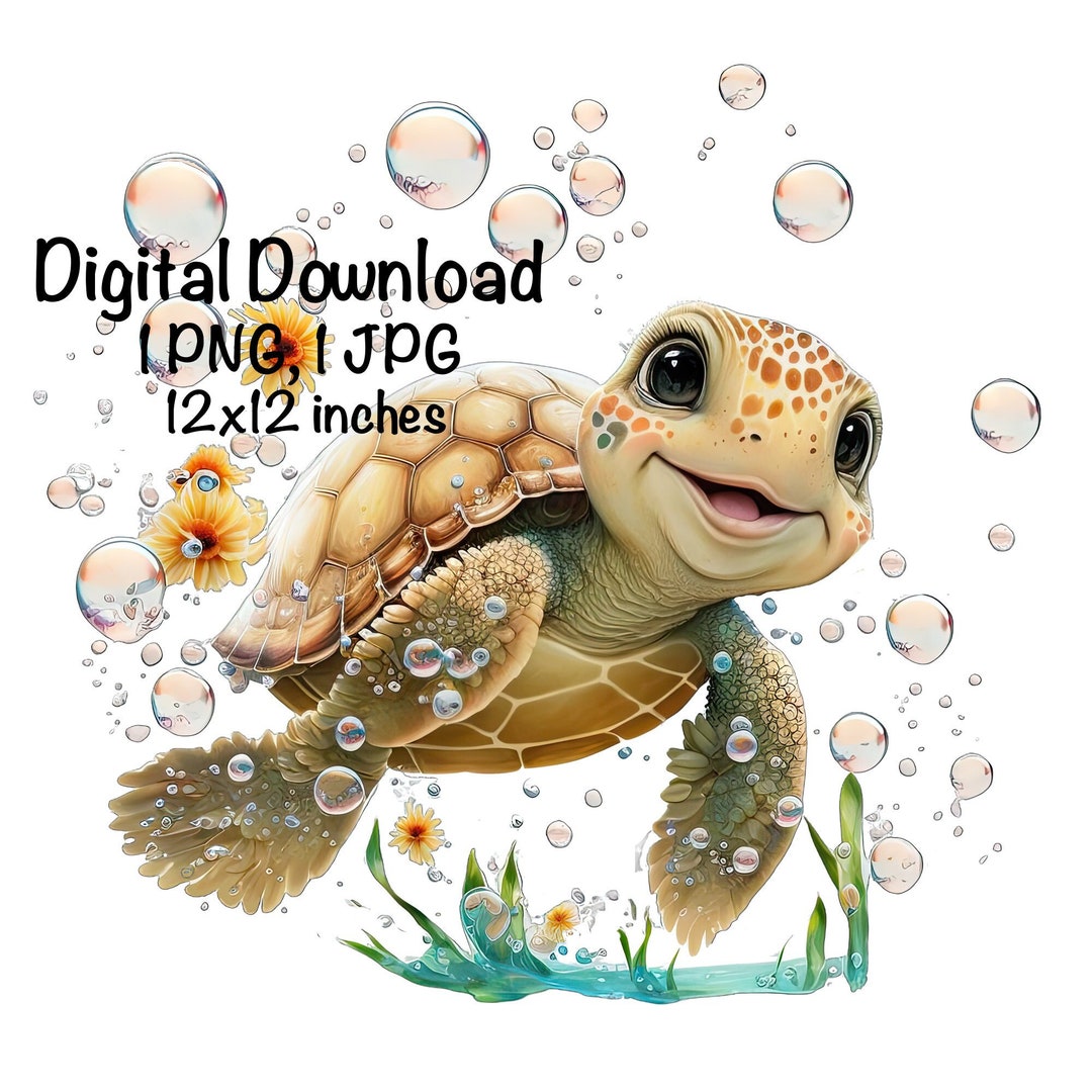 Sea Turtle, Cute Sea Turtle Clipart, Ocean Animals Sea Turtle PNG, Sea ...