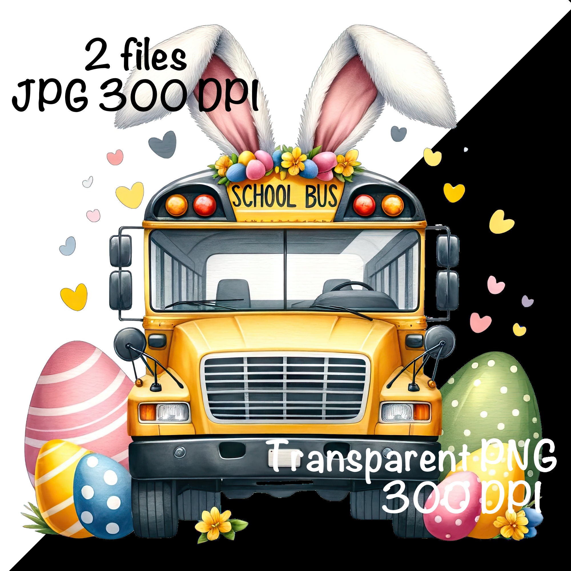 Happy Easter School Bus PNG School Bus Driver Vehicle Bus Clipart ...