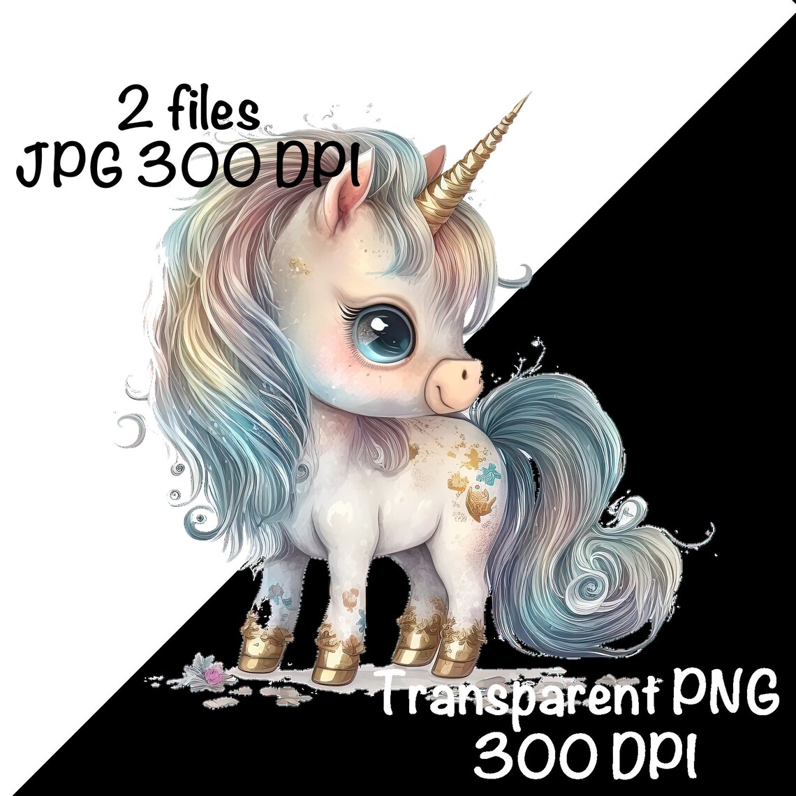 Cute Unicorn PNG Clipart Magical Animals Unicorn PNG Unicorn - Etsy