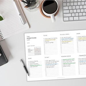 The Everything List — Your Ultimate Brain Dump Companion | Printable ...