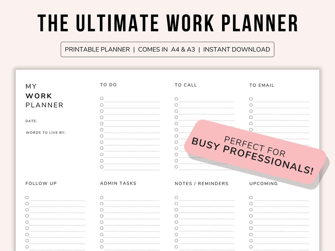 The Ultimate Work Planner — Must Have Planner for Conquering You ...