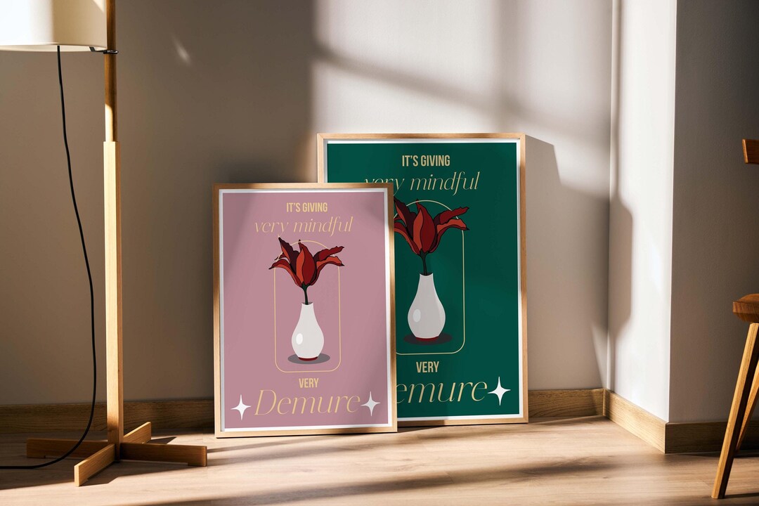 Very Demure Pink Digital Download Print - Etsy