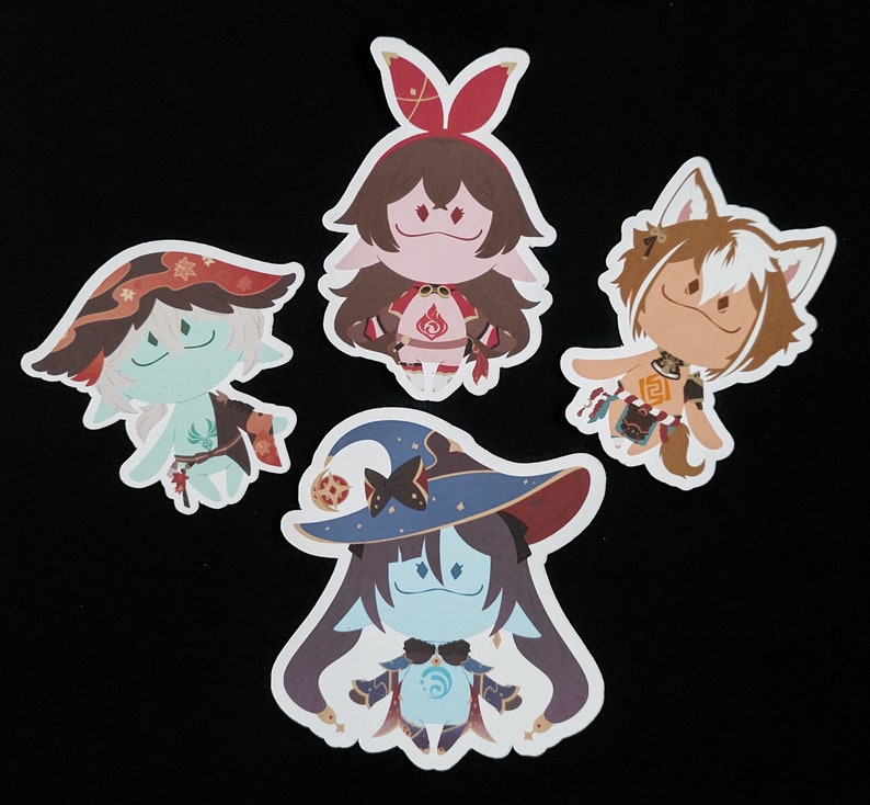 Genshin Impact Die-cut Matte Stickers Aranara Cyno Xiao Albedo - Etsy