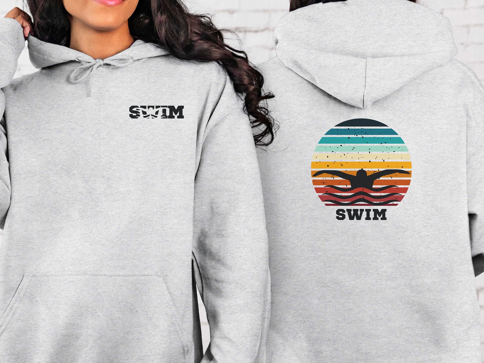 Swim Hoodie, Retro Swimmer Shirt, Swimming Sweatshirt, Swim Hoodie ...