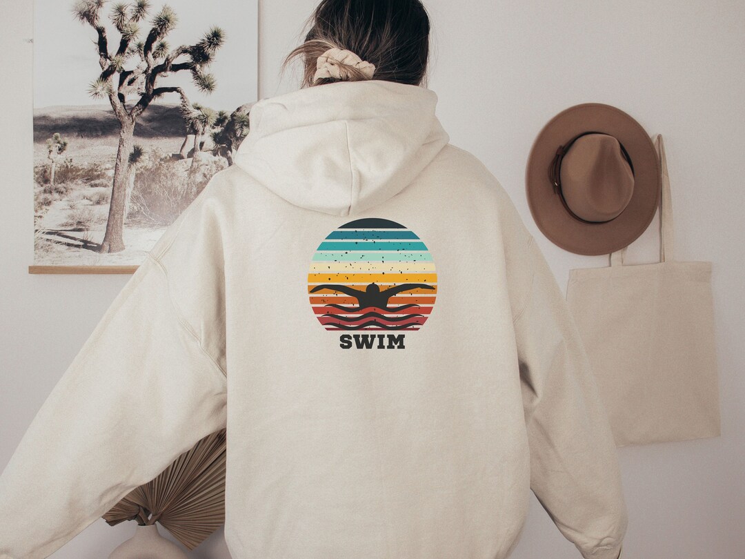 Swim Hoodie, Retro Swimmer Shirt, Swimming Sweatshirt, Swim Hoodie ...