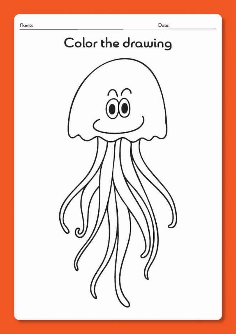 Printable Sea Animals Coloring Pages Worksheets for Kids, Preschoolers ...