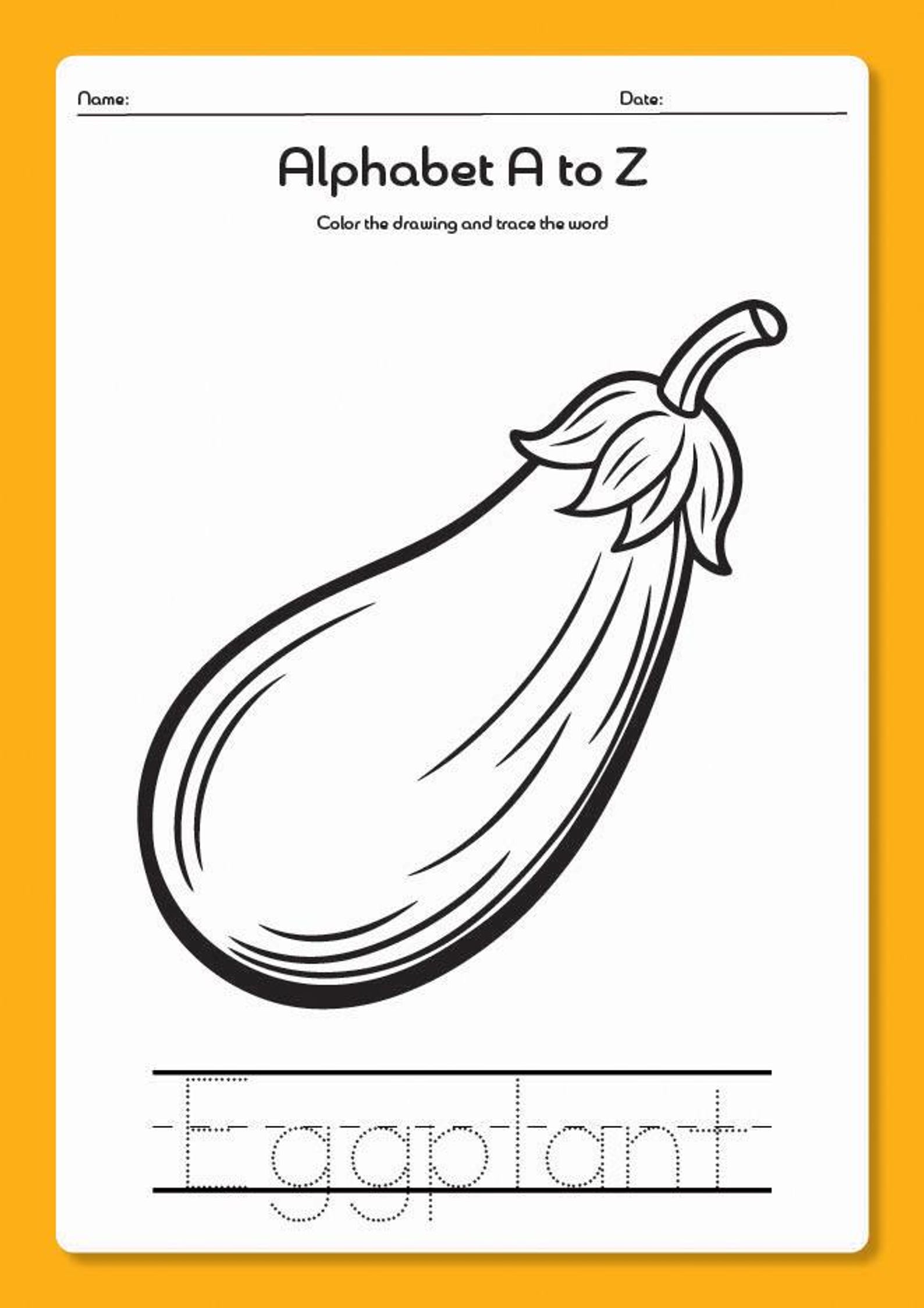 Alphabet Coloring Pages A–Z | Preschool PDF Download - Etsy