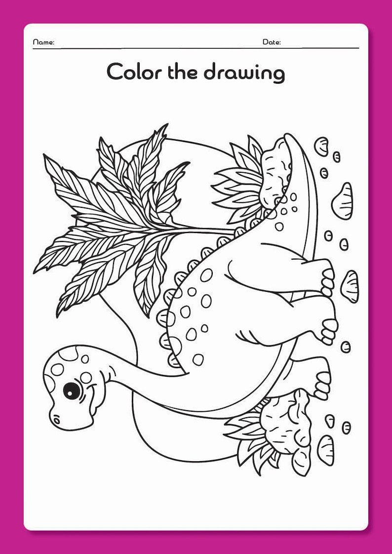 Printable Dinosaur Coloring Pages Worksheets for Kids, Preschoolers ...
