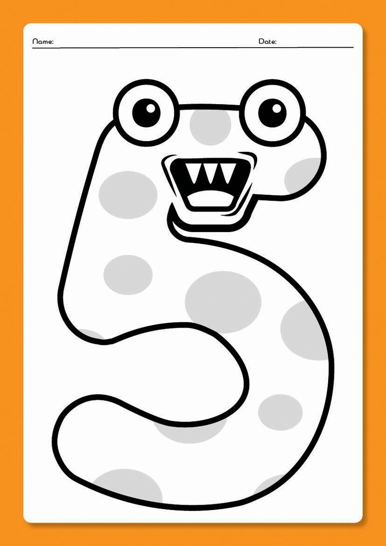 Printable Monster Numbers Coloring Pages Worksheets for Kids ...