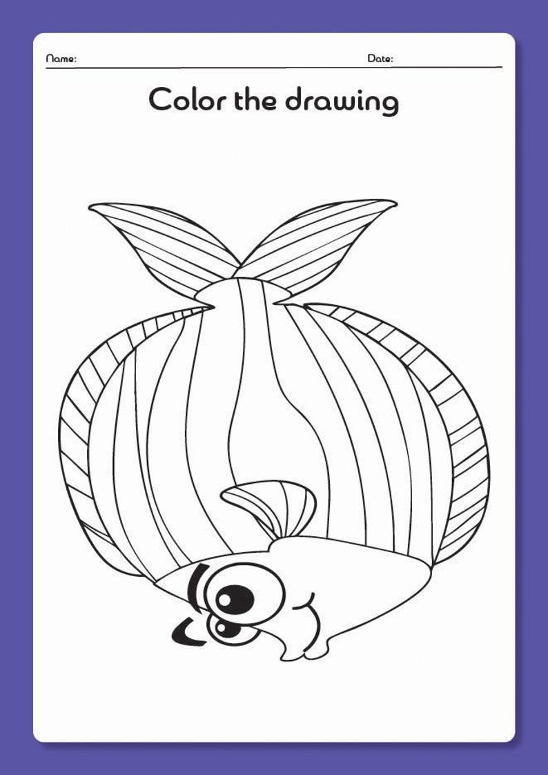 Printable Sea Animals Coloring Pages Worksheets for Kids, Preschoolers ...