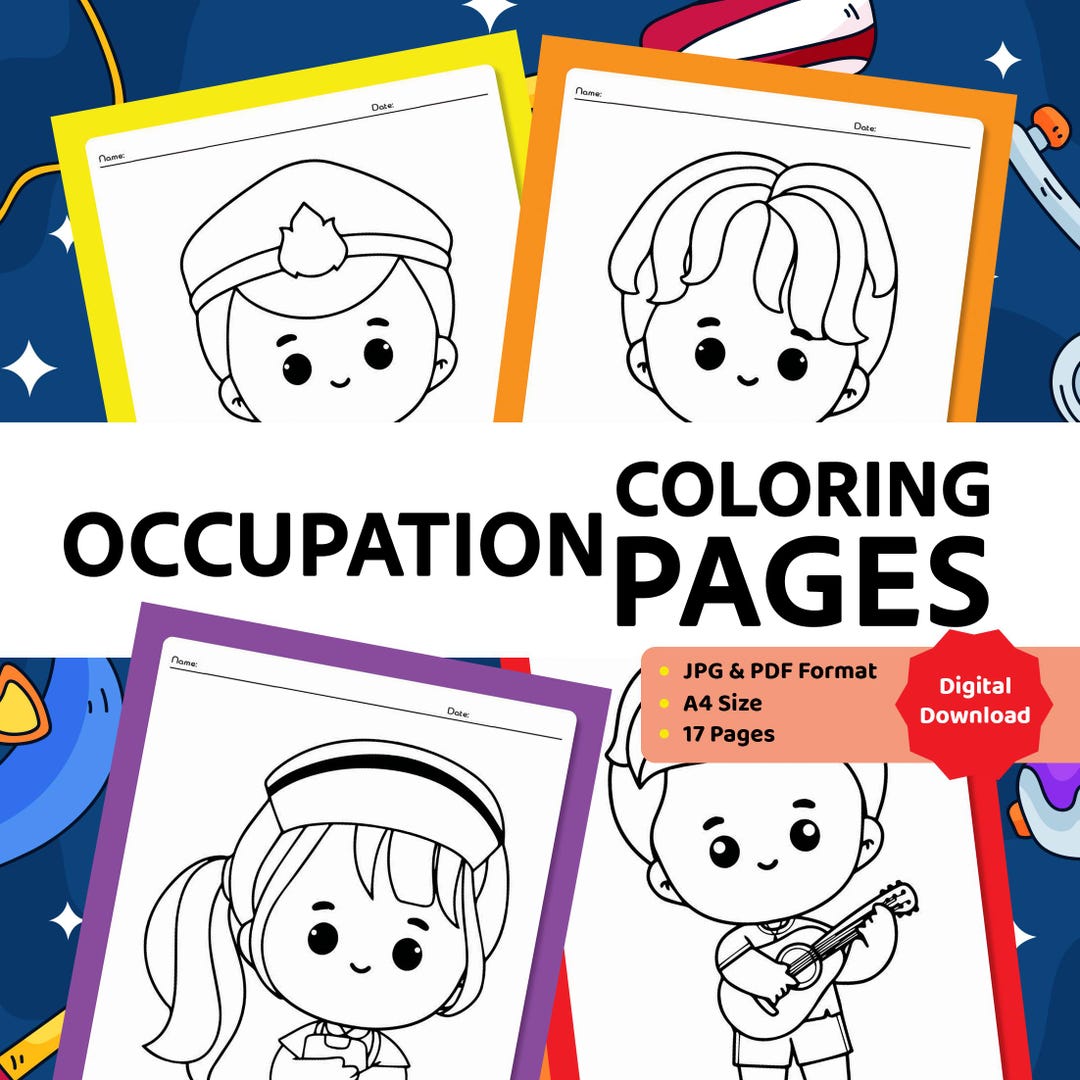 Printable Occupation - Career Coloring Pages Worksheets for Kids ...