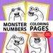 Printable Monster Numbers Coloring Pages Worksheets for Kids ...