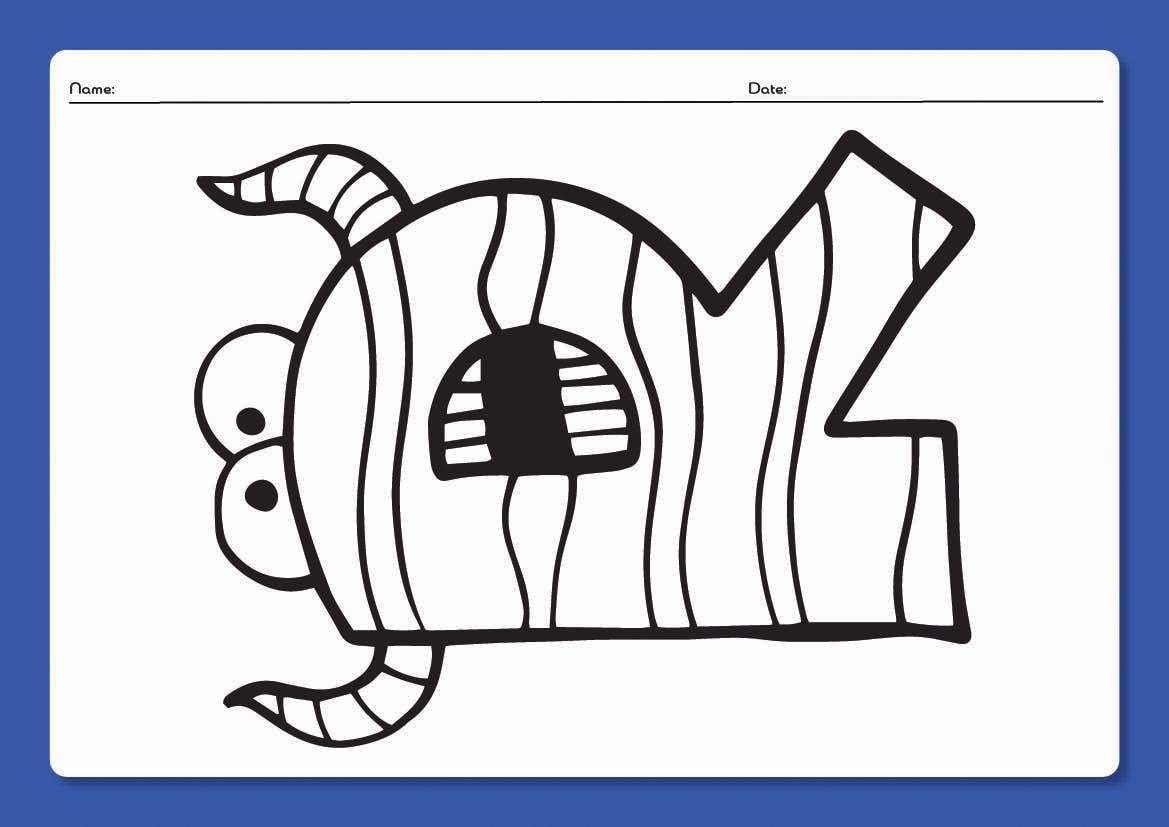 Monster Alphabet Coloring Pages A–Z | Preschool PDF - Etsy