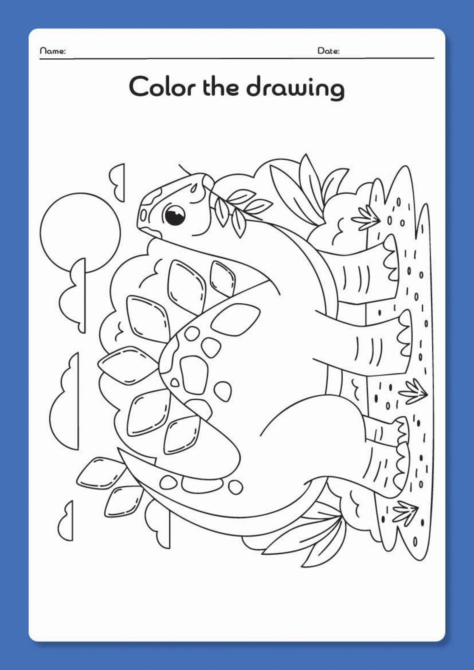 Printable Dinosaur Coloring Pages Worksheets for Kids, Preschoolers ...