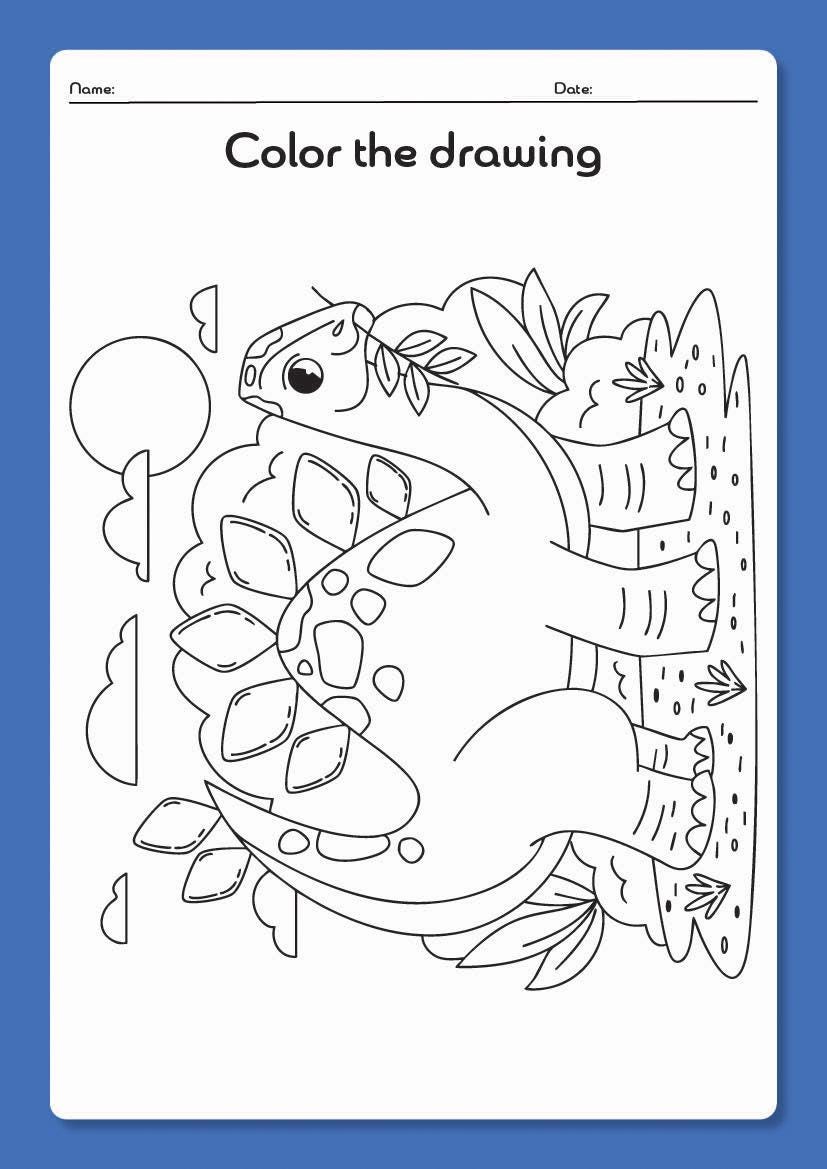 Printable Dinosaur Coloring Pages Worksheets for Kids, Preschoolers ...
