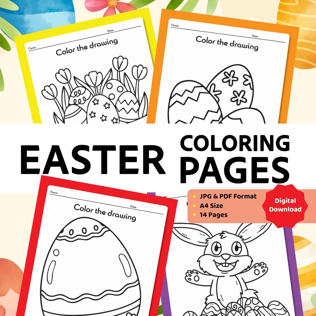 Printable Easter Coloring Pages Worksheets for Kids, Preschoolers ...