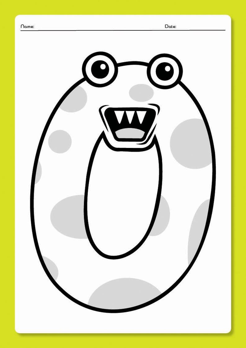 Printable Monster Numbers Coloring Pages Worksheets for Kids ...