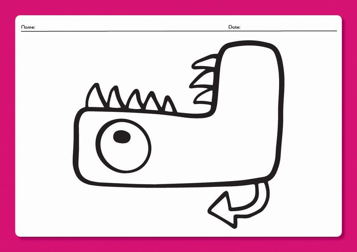Monster Alphabet Coloring Pages A–Z | Preschool PDF - Etsy