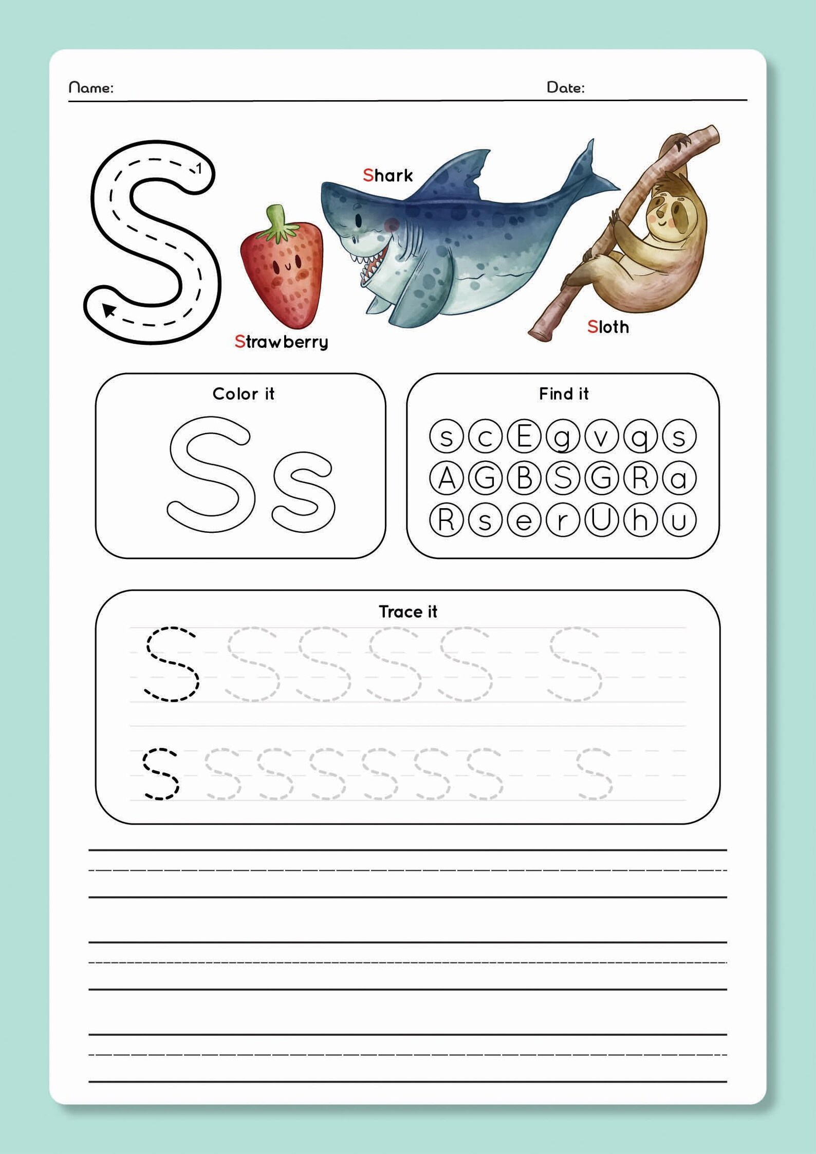 Printable Alphabet Tracing Pages Worksheets for Kids, Preschoolers ...