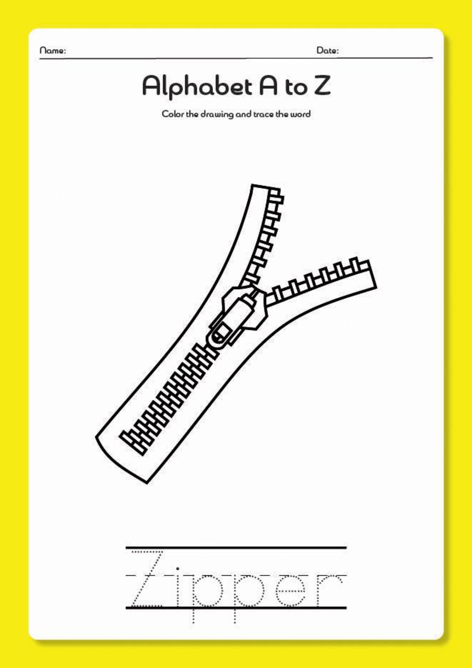 Alphabet Coloring Pages A–Z | Preschool PDF Download - Etsy