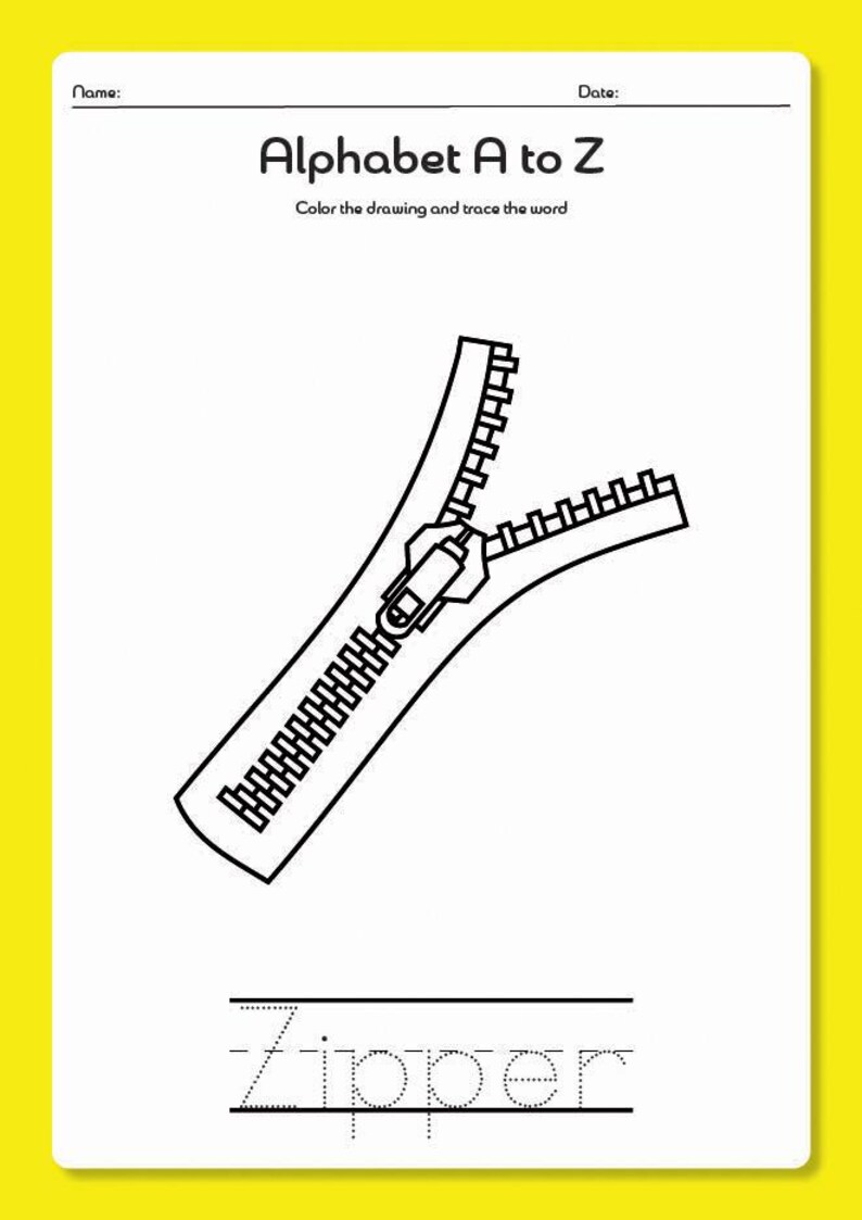 Alphabet Coloring Pages A–Z | Preschool PDF Download - Etsy