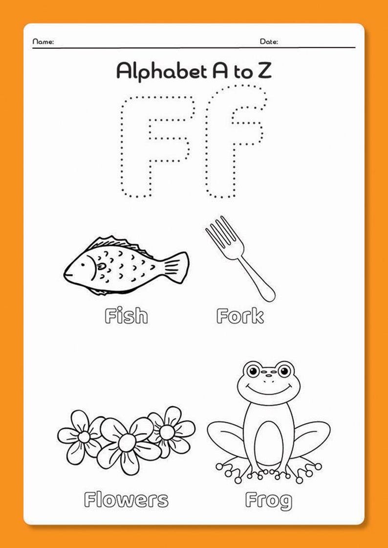 Printable Alphabet Coloring Pages Worksheets for Kids, Preschoolers ...