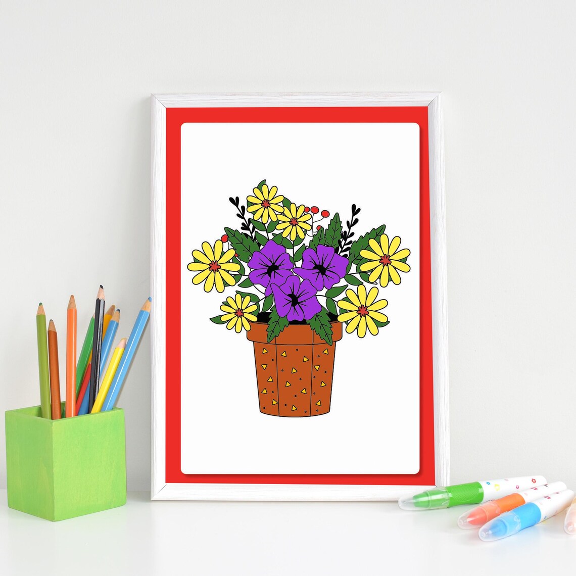 Printable Flower Coloring Pages | Botanical Art PDF - Etsy
