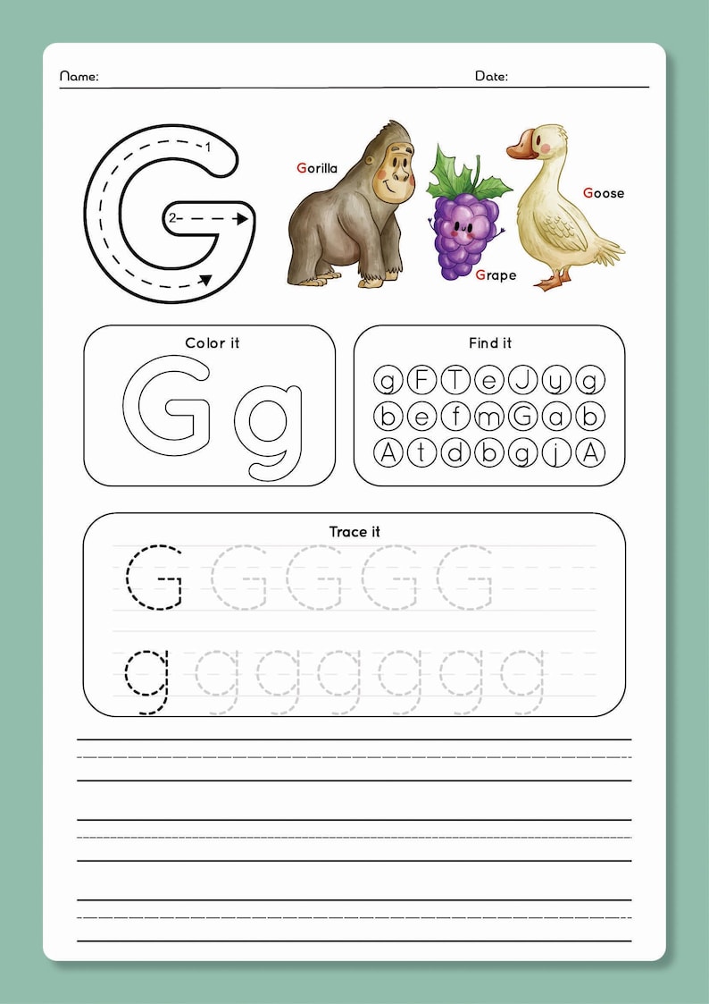 Printable Alphabet Tracing Pages Worksheets for Kids, Preschoolers ...