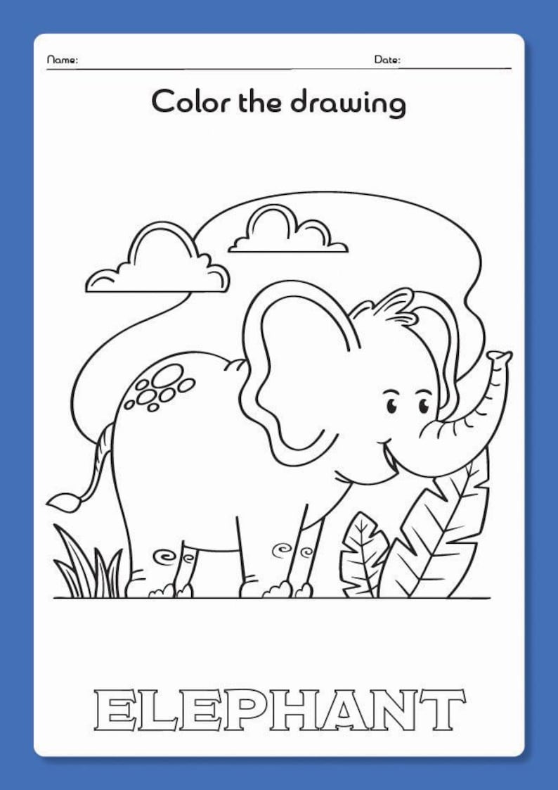 Printable Animals Coloring Pages Worksheets for Kids, Preschoolers ...