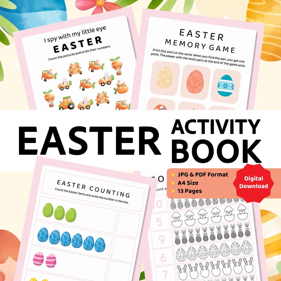 Printable Easter Activity Pages | Fun Spring PDF - Etsy
