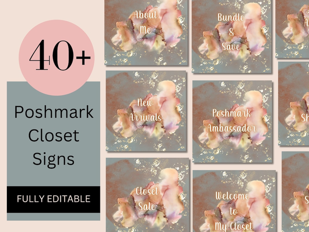 EDITABLE Poshmark Closet Signs Ready to Post Instant Download Poshmark ...