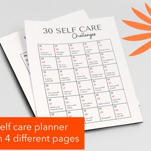 Digital Printable Self Care Planner With 4 Different Page Templates. - Etsy