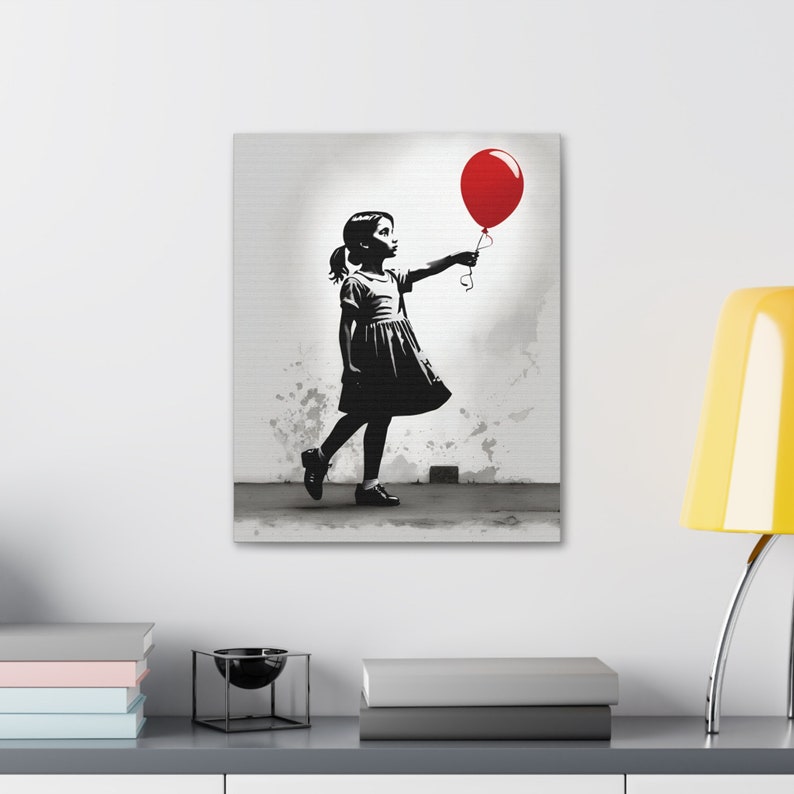 BANKSY Inspired Girl With Red Balloon - Etsy