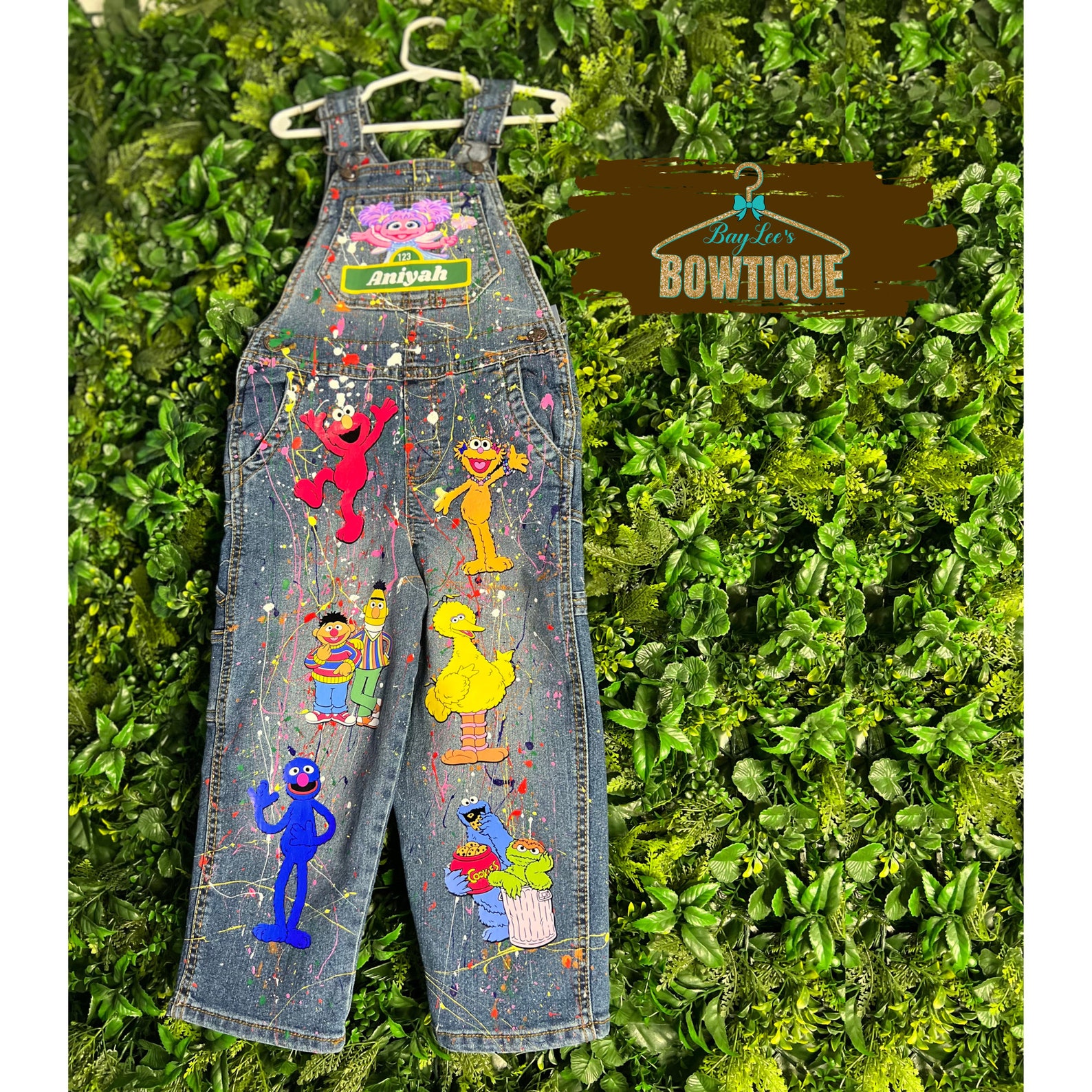 Overalls Birthday Outfit, Abby Overalls, Elmo and Friends, Sesame ...