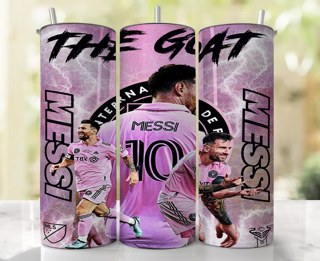 Lionel Messi 20oz Skinny Tumbler Wrap Design Sublimation, Miami 20oz ...
