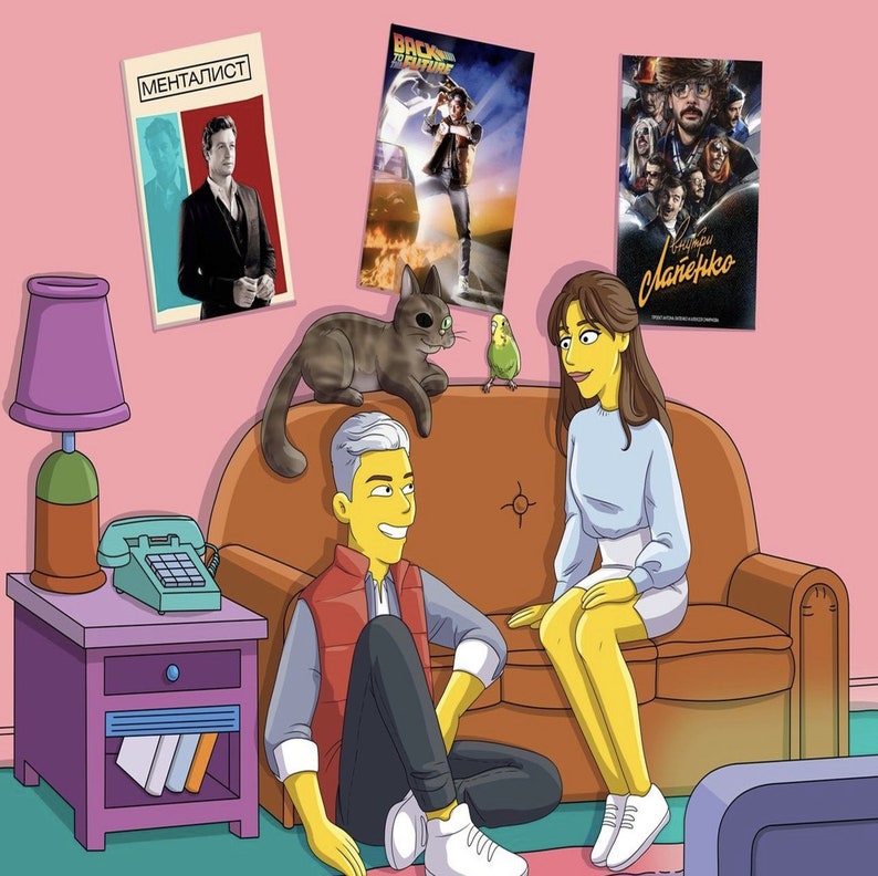 Custom Simpson Family Portrait, Custom Simpson Couple Portrait,custom ...