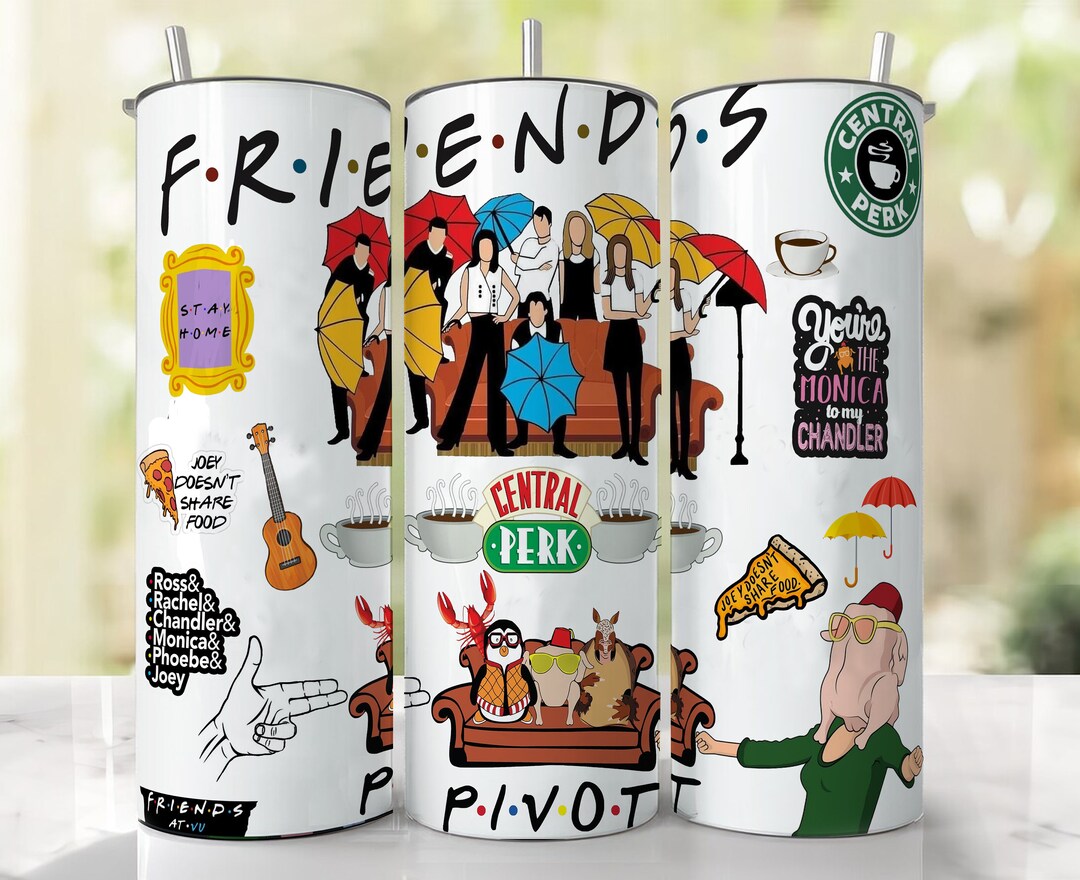 Friends 20 Straight Skinny Tumbler Wrap, Sublimation Wrap, Friends Tv ...