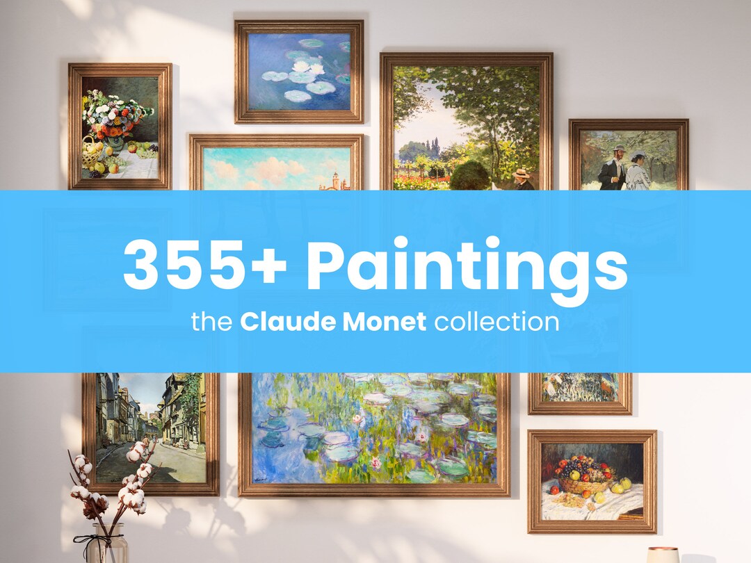 Claude Monet the 355 Paintings Collection Mega Bundle Vintage Wall Art ...