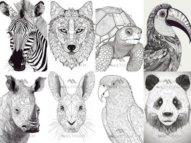 Grayscale Animal Coloring Pages Adult Coloring Pages Coloring Pages ...