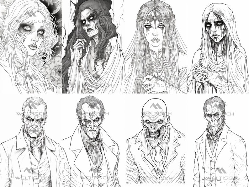 Horror Coloring Pages Horror Png Coloring Pages Printable Coloring Book ...