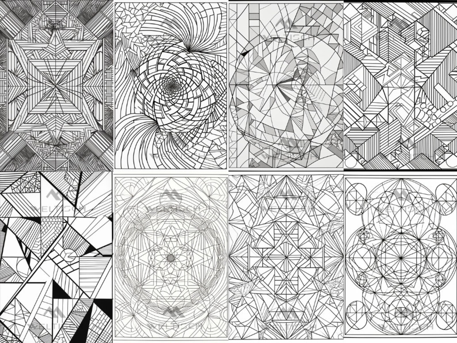 Geometric Coloring Pages Adult Coloring Pages Coloring Page Printable ...