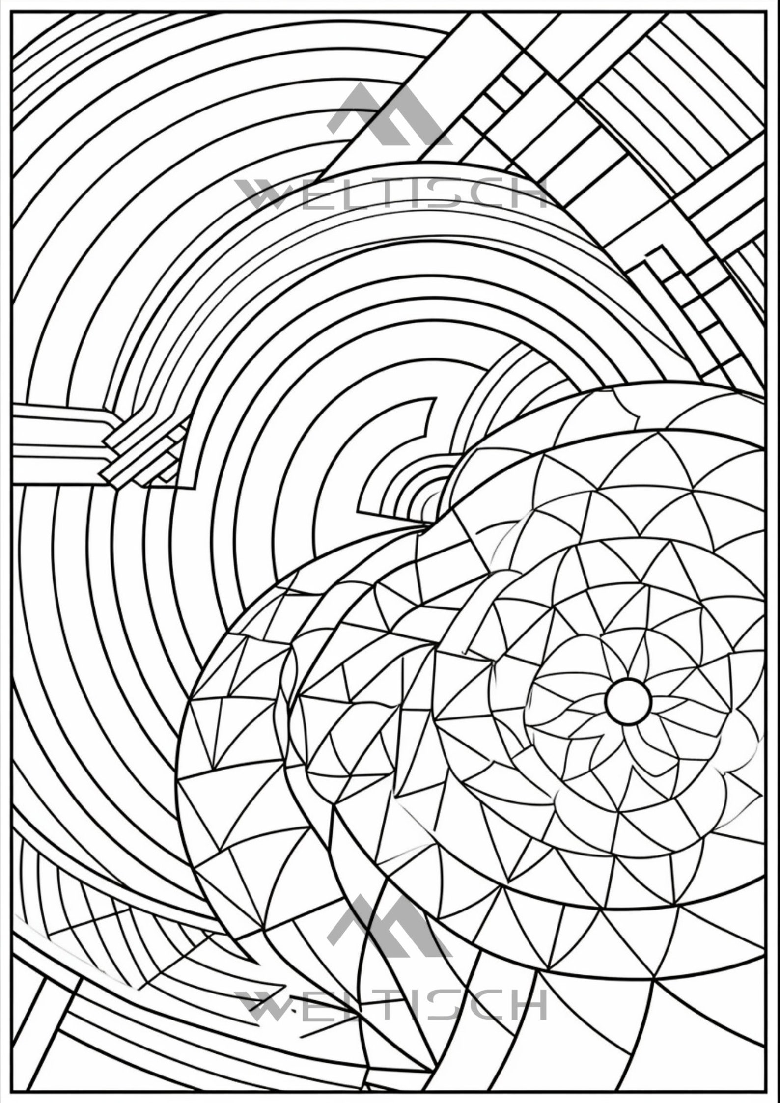 Geometric Coloring Pages Adult Coloring Pages Coloring Page Printable ...