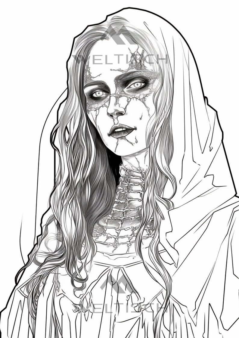 Horror Coloring Pages Horror Png Coloring Pages Printable Coloring Book Pdf Adult Coloring Book