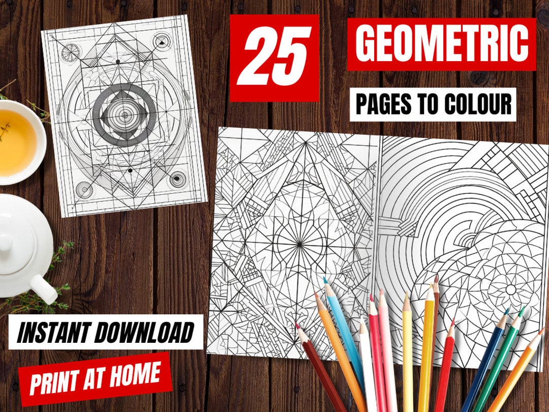 Geometric Coloring Pages | Adult Coloring Pages | Coloring Page ...