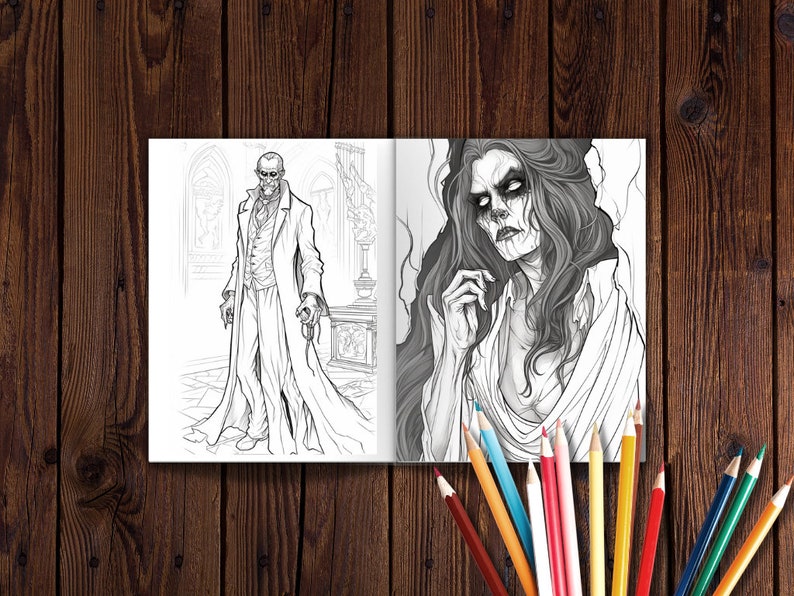 Horror Coloring Pages Horror Png Coloring Pages Printable Coloring Book ...