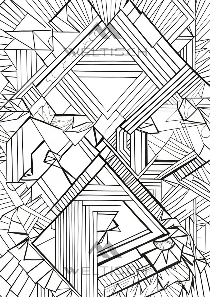 Geometric Coloring Pages Adult Coloring Pages Coloring Page Printable ...