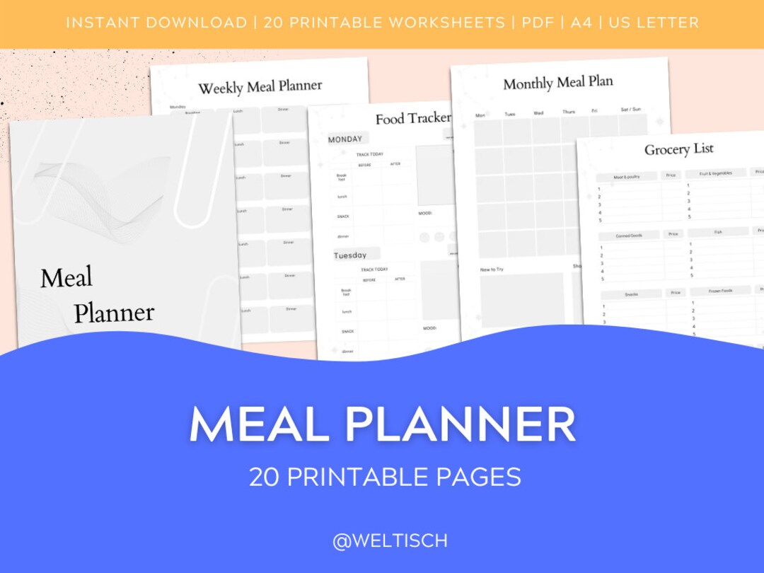 Meal Planner Guide Weekly Meal Planner Meal Planner Printable Meal ...