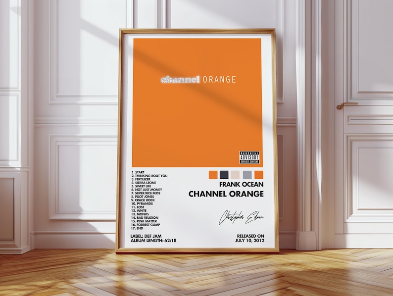 Frank Ocean- Channel Orange Album Poster | Digital Instant Download ...