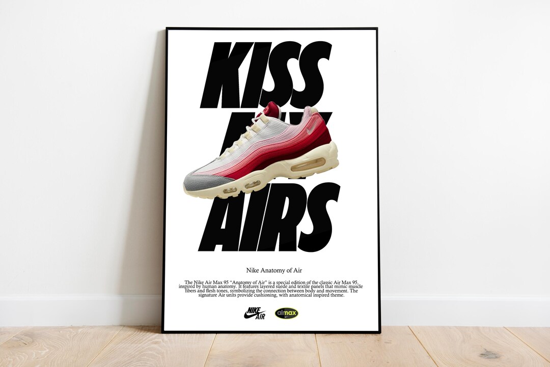 Nike Air Max 95 Wall Art, Hypebeast Sneaker Poster, Minimalist ...
